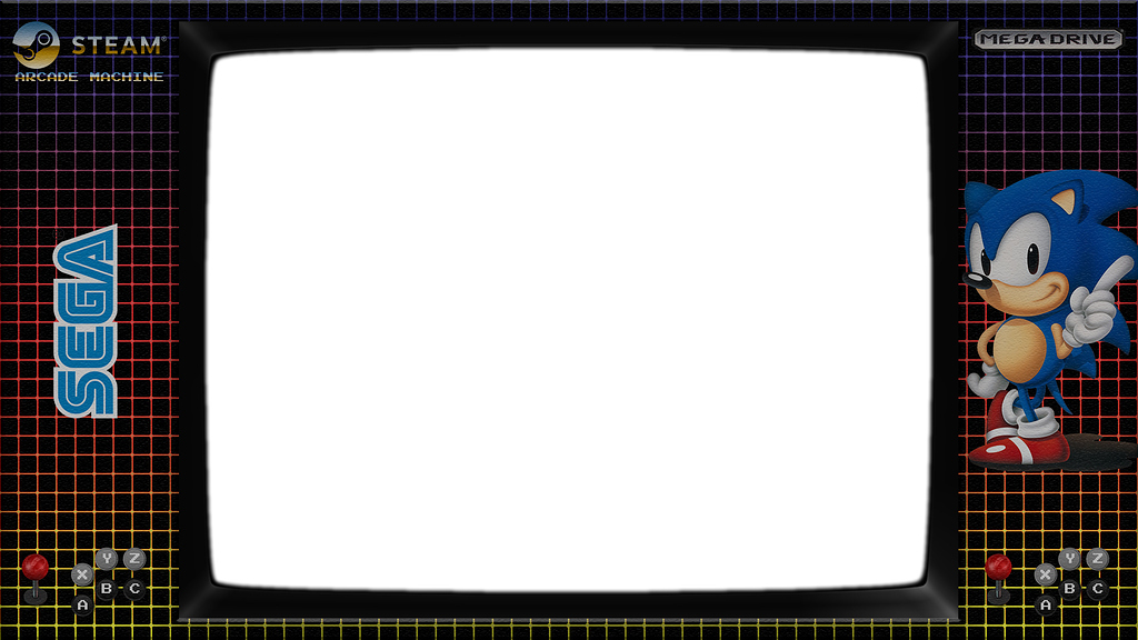 Retro Console Stream Overlay, SEGA Supersonic Illustration, Png PNGEgg ...