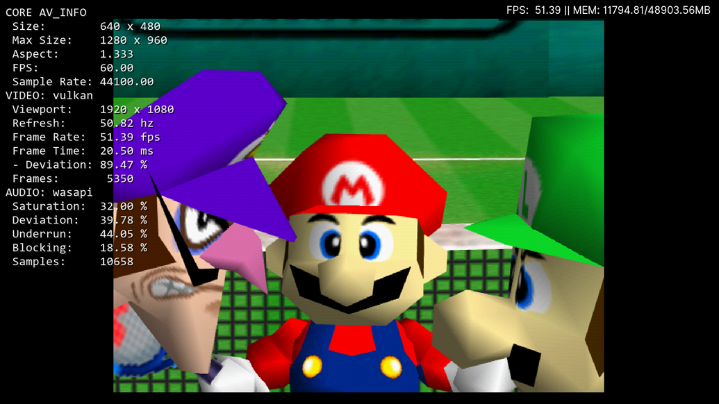 Mupen64Plus-Next: High Frame Time Deviation When Upscaling ParaLLEl - Windows devices - Libretro ...